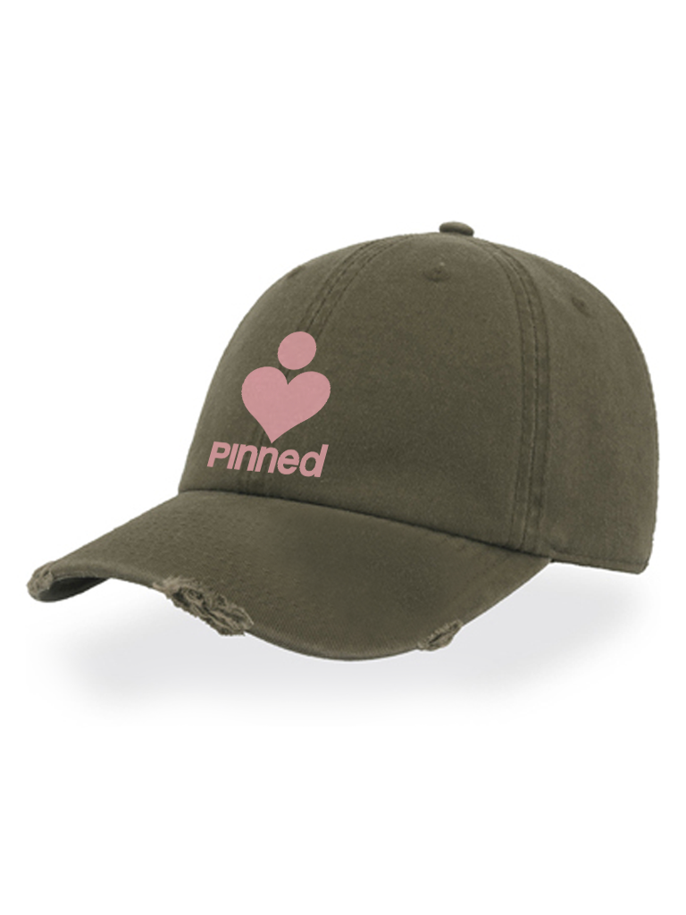 Cap PiNNED Peach Velvet Destroyed – PINNED BY K